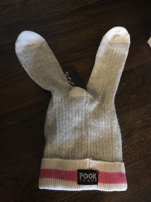 New With Tags Pook Toque-Pink & Gray SOCK HAT & Mittens One Size Fits ...