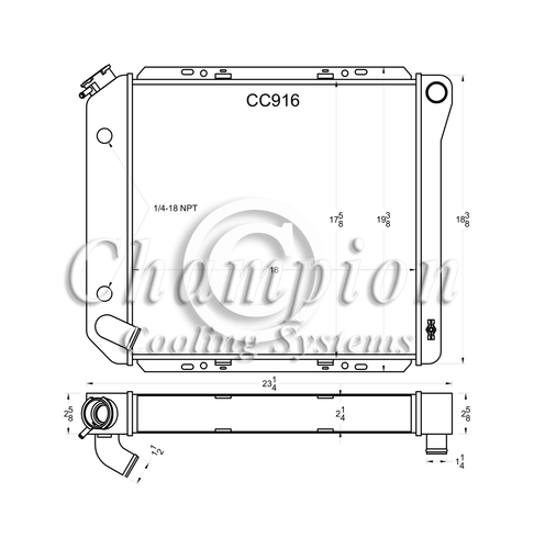 Jamn Champion 3 Row All Aluminum Radiator for 1983 1984 Ford Ranger V6 ...