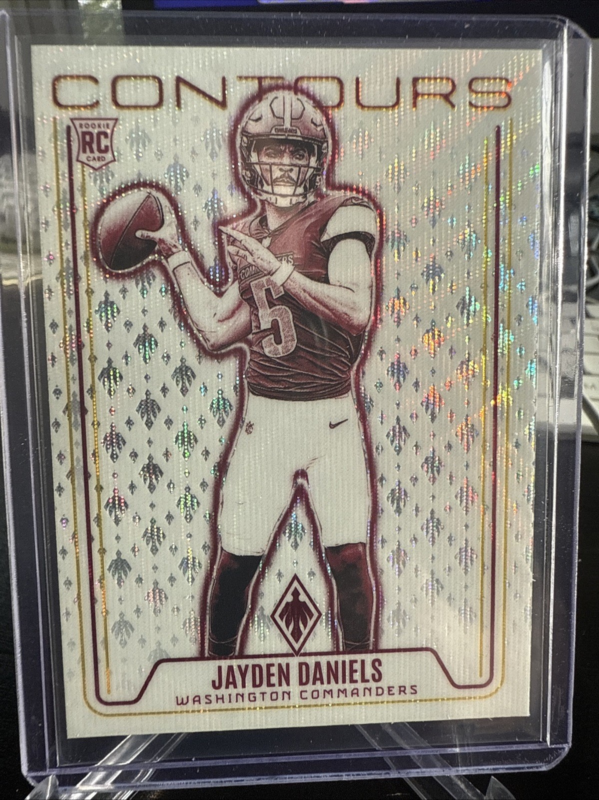 2024 Panini Phoenix Jayden Daniels Contours Wave Parallel Commanders | eBay