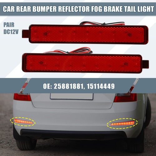 2pcs Rear Bumper Reflector LED Brake Tail Light 25881881 for GMC Acadia ...