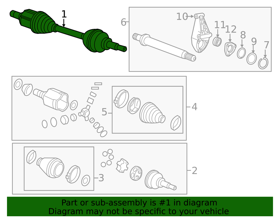 Genuine GM Front Passenger Side Half-Shaft Assembly 95262209 | eBay