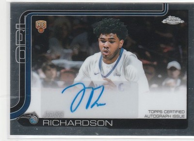 JASE RICHARDSON 2025-26 Topps Chrome Rookie Autograph Orlando Magic # ...