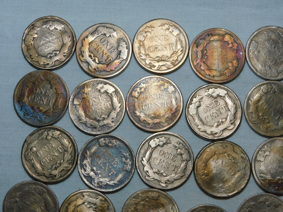 EARLY 1800'S LOT OF 30 FLYING EAGLE CENT - HIGH GRADE COIN - NO RESERVE ...