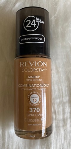 Revlon Colorstay 370 TOAST Liquid Foundation Makeup+SPF15 Combination ...