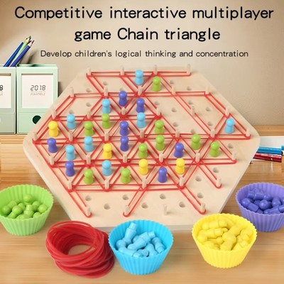 Multi-player Triangle Rubber Band Board Game Interactive Triangle Chess ...