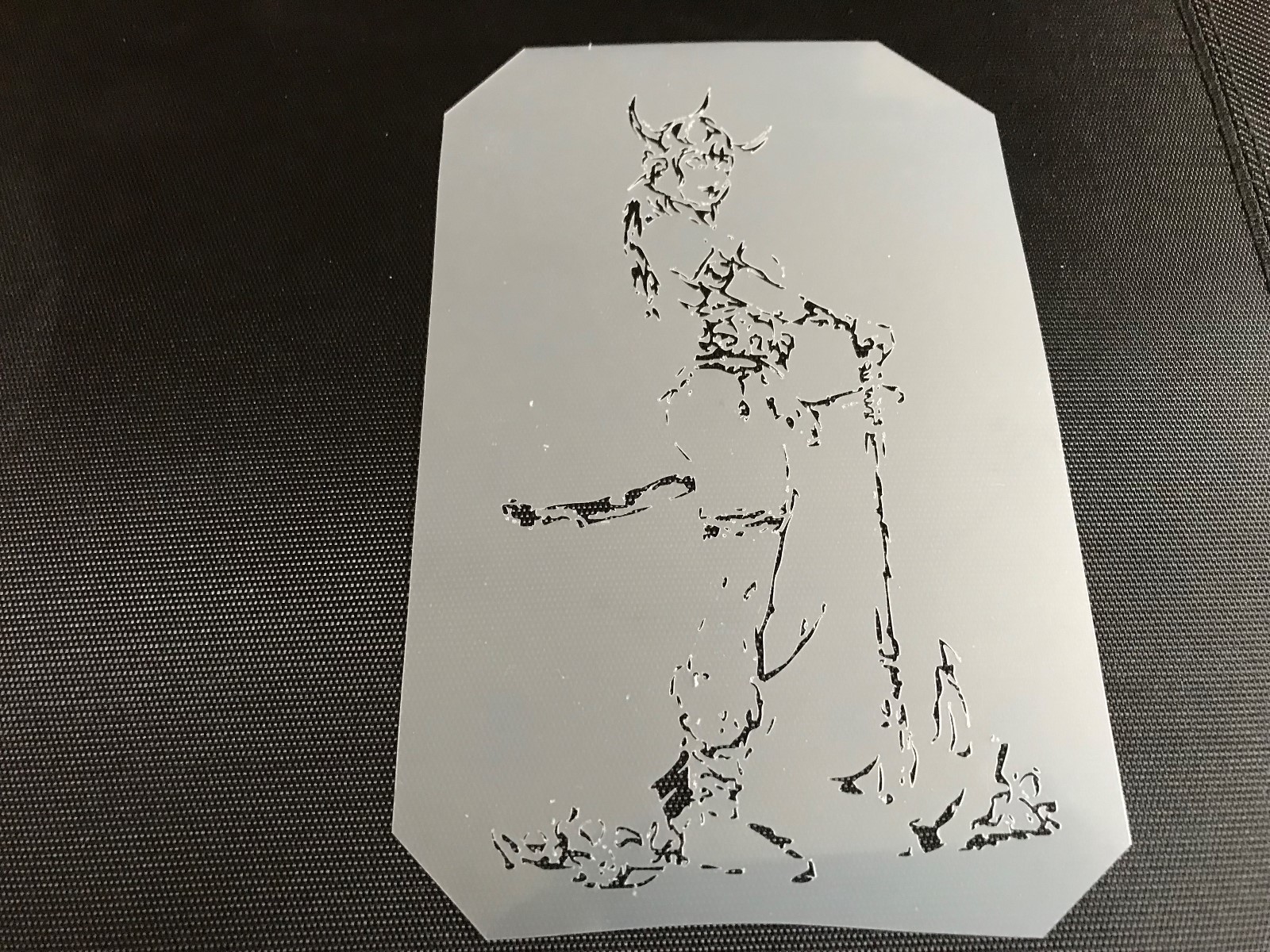 Multilayer STEP BY STEP airbrush stencil FEMALE VIKING WARRIOR 2 | eBay
