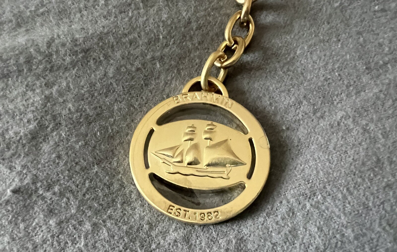 Brahmin Heritage Schooner Medallion Key Chain/Handbag Accessory, RARE ...