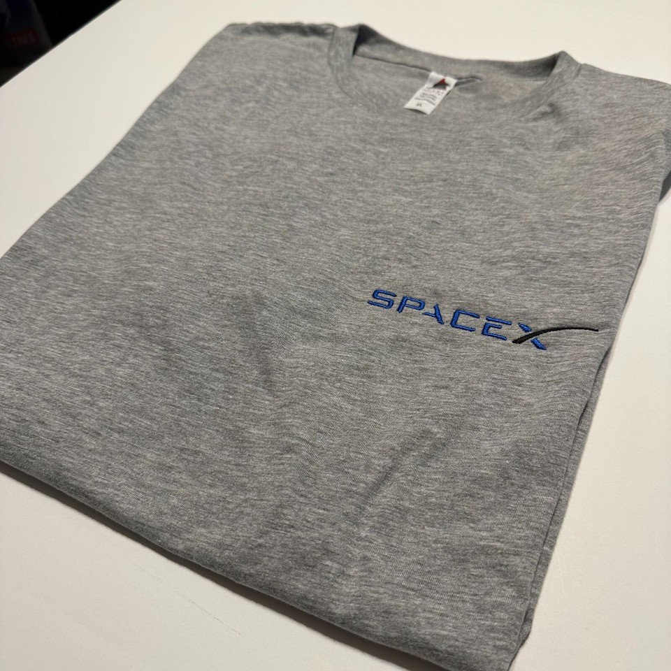 SpaceX Embroidered Shirt NASA Elon Musk Tesla Space X Embroidery ...