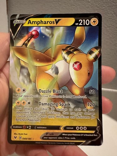 Ampharos V 49/185 Ultra Rare Vivid Voltage Pokemon TCG Near Mint NM ...
