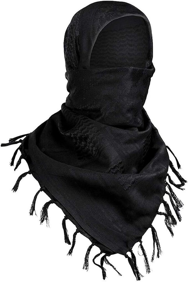 Multifunctional Shemagh Head Scarf - 100% Cotton Keffiyeh Arab Desert ...