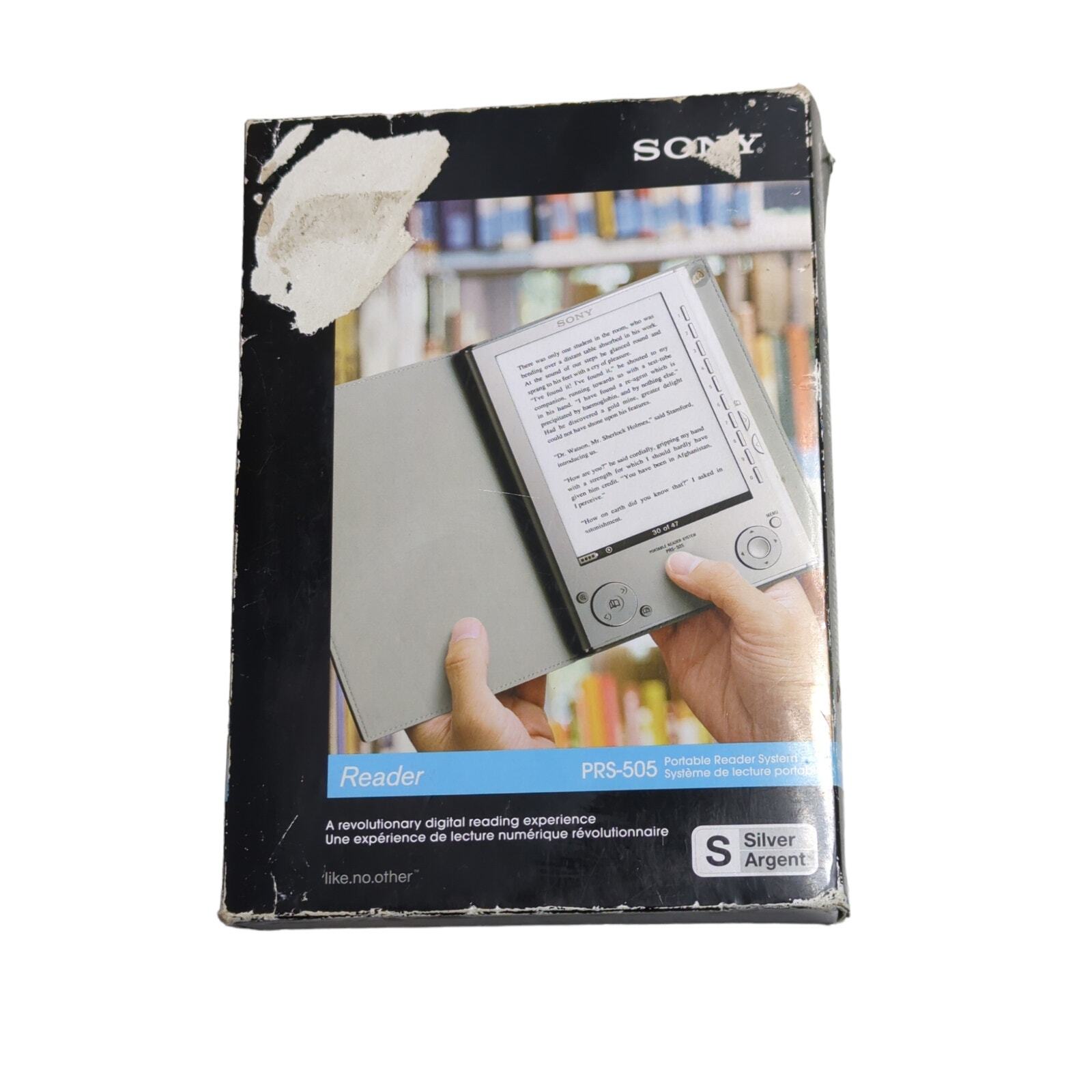 Sony PRS-505 Ereader Ebook Reader 6" / 192MB - Silver - Factory Sealed