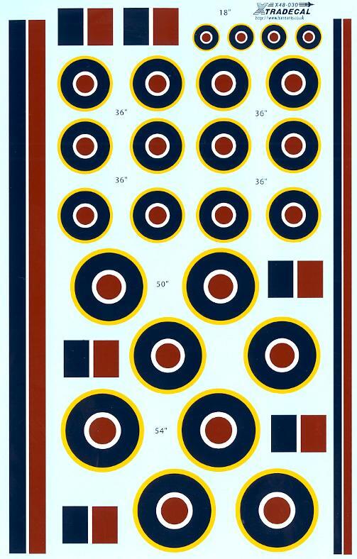 Xtra Decals 1/48 RAF ROUNDELS TYPE C1 | eBay