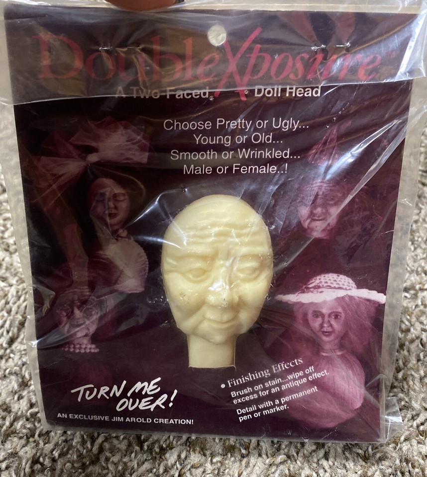 DOUBLE XPOSURE A TWO-FACED DOLL HEAD JIM AROLD CREATION NEW CAST IN ...