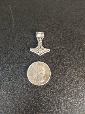 3 Gram .925 Sterling Silver Viking Pendant Charm Protective Rune Thor's ...