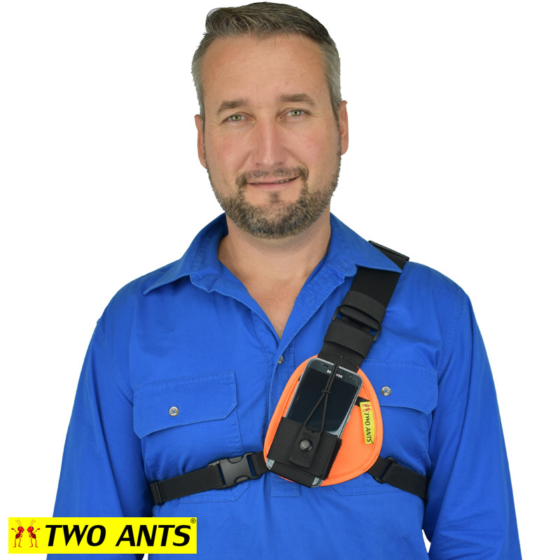 Radio Holster Chest Harness UHF - Left - Orange - Two Ants Worker ...