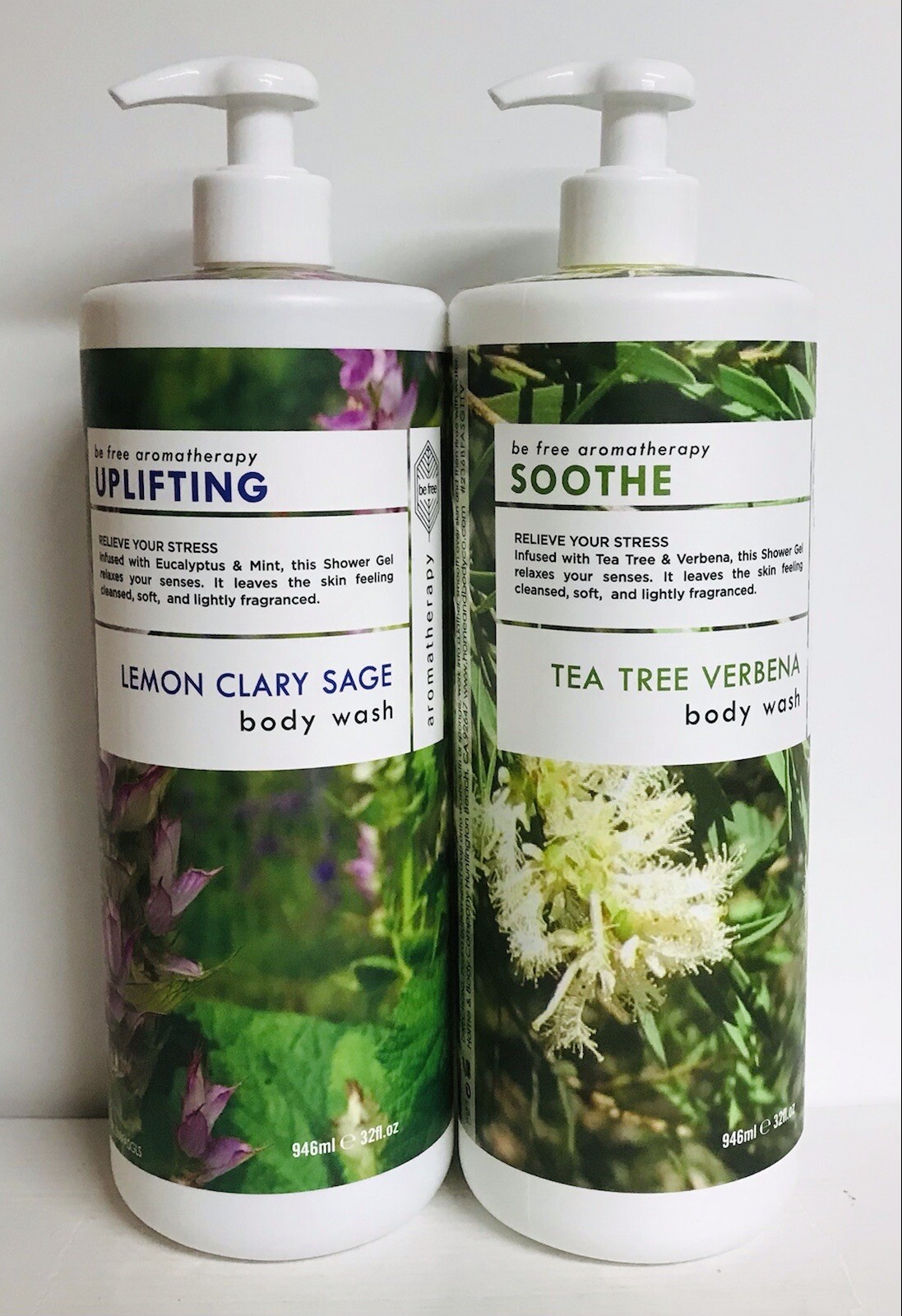 HOBO ~ Tea Tree Verbena & Lemon Clary Sage Body Wash 32 fl oz Each | eBay