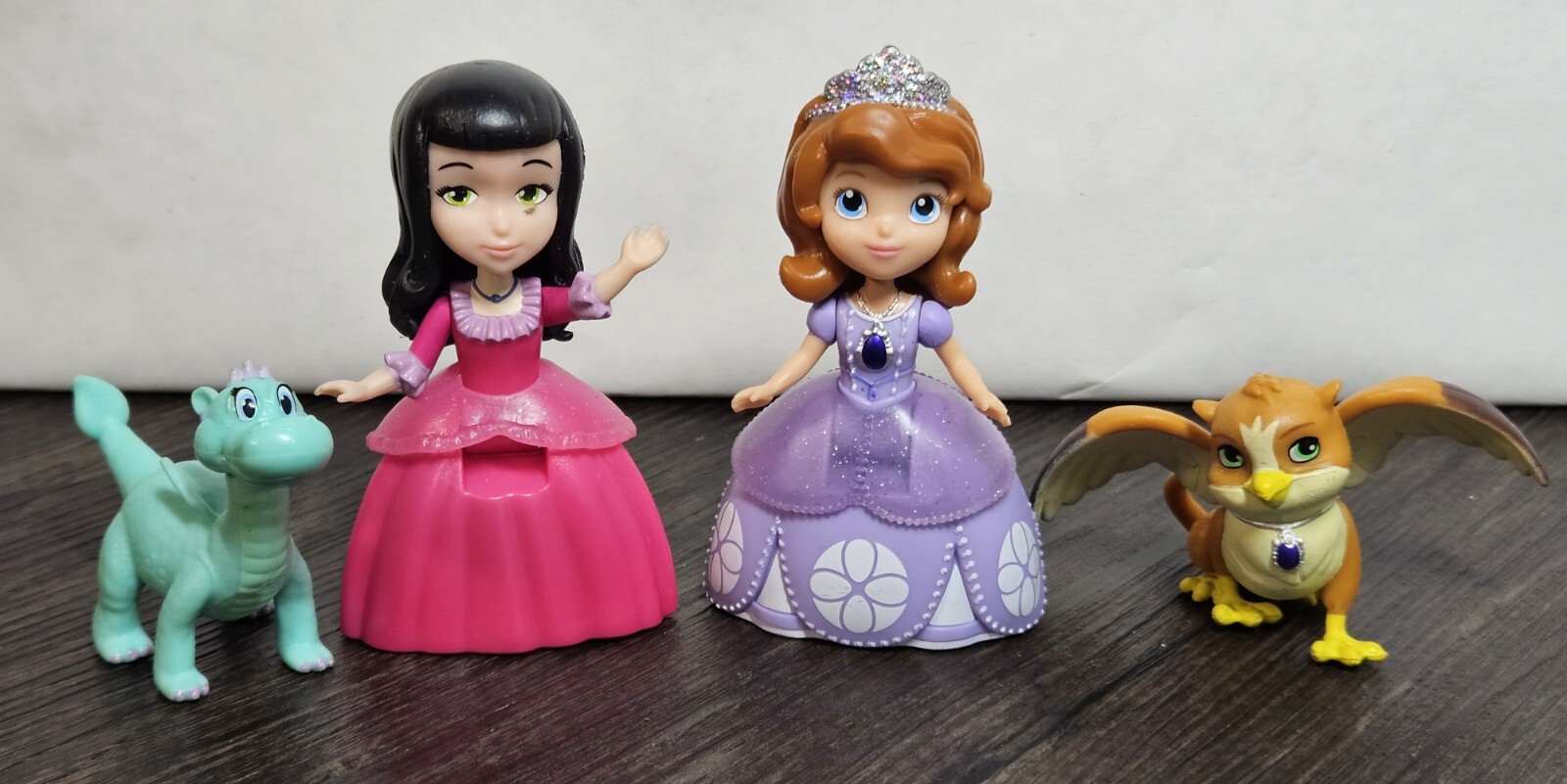 Lot of 4 Sofia The First Figures 2-3" 2 Dolls, Dragon & Owl | eBay