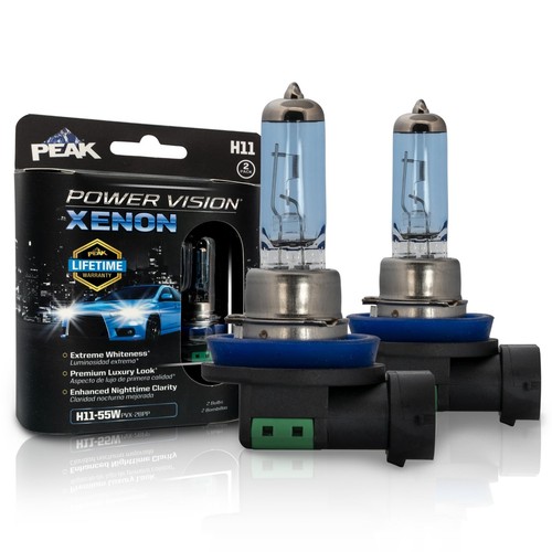 PEAK H11-55W Power Vision XENON Bright White 55-Watt Headlights Pack of ...