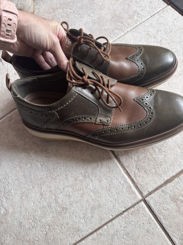 Clarks Men's Chantry Wing Dark Olive Combo size 10 euc work casual | eBay