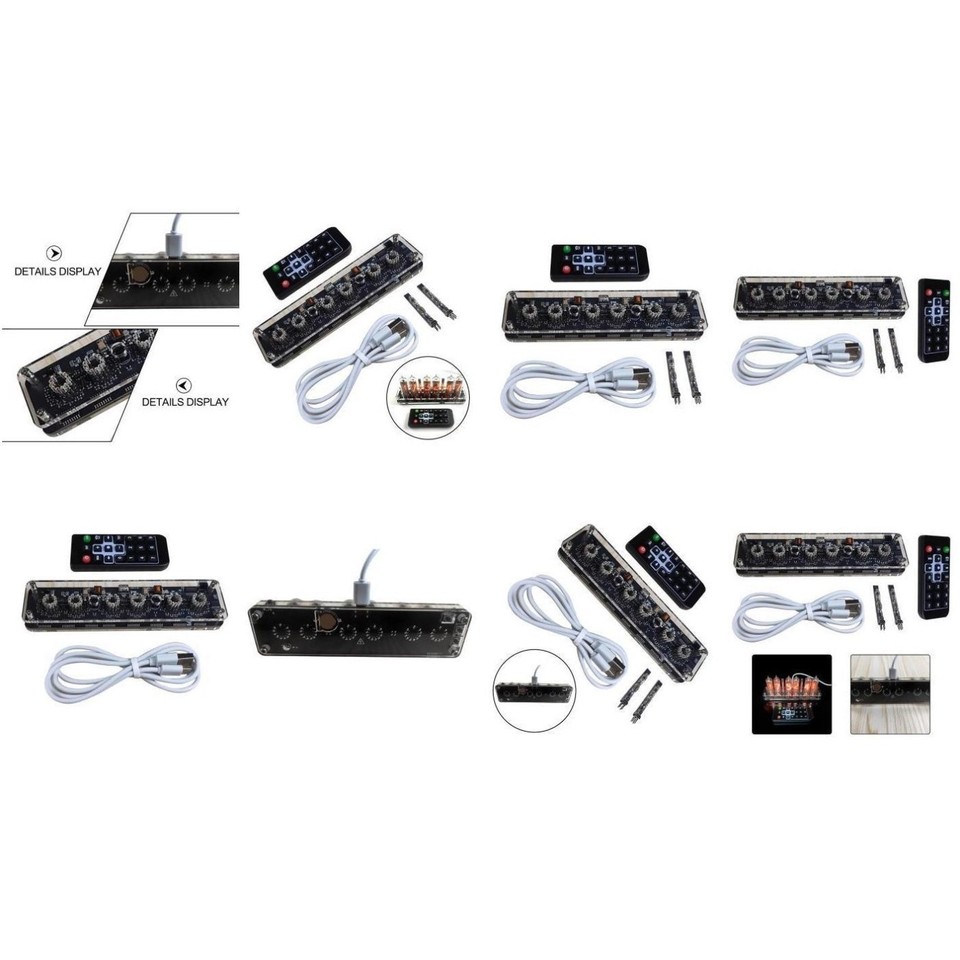 For USB-C Power Bank IN-14 Nixie Clock USB-C Cable Included ABS ...