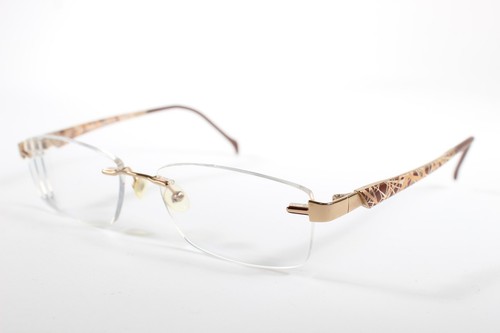 Stepper Eyeglasses SI-94737 Women Gold Rimless Titanium Eyewear Glasses ...