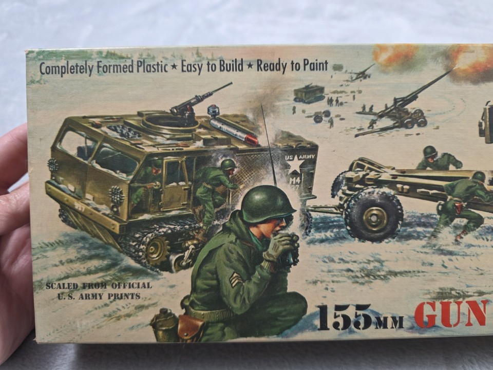 REVELL 1956 155MM "LONG TOM" GUN & HIGH SPEED TRACTOR . Complete W ...