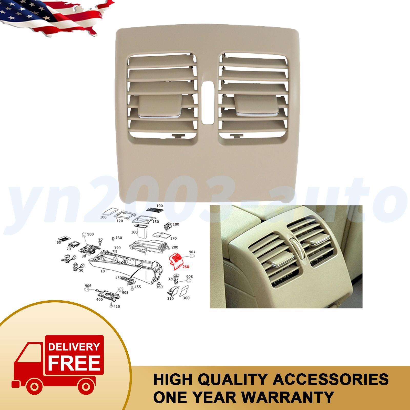Rear Center Console Air Vent AC Panel Cover for Benz W204 C207 C200 ...