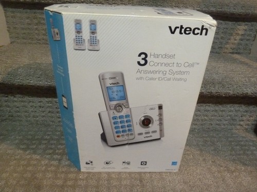 VTech Cordless Phone 3 Handset DECT 6.0 Answering System Link To Cell ...