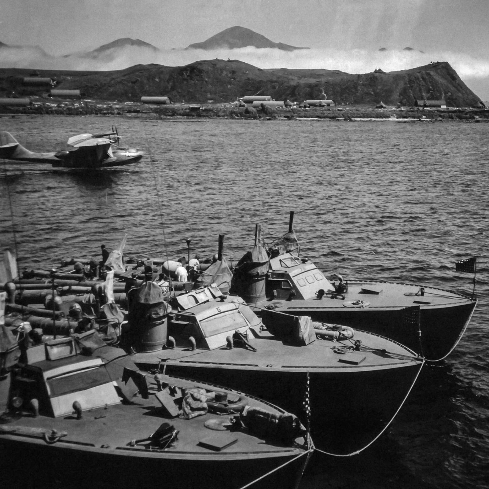 WW2 WWII Photo World War Two / US Navy PT Boats Attu Alaska 1943 PBY ...