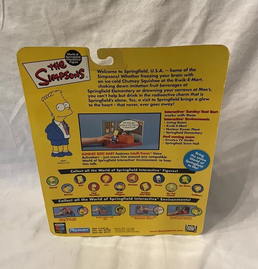 RARE !!! The Simpsons Wave 2 Sunday Best Bart Action Figure 43377991915 ...