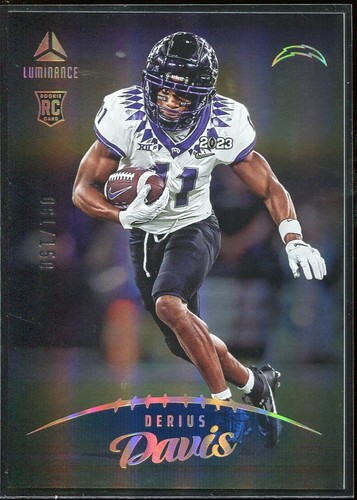 2023 Panini Luminance Derius Davis /150 RC Refractor #145 Los Angeles ...