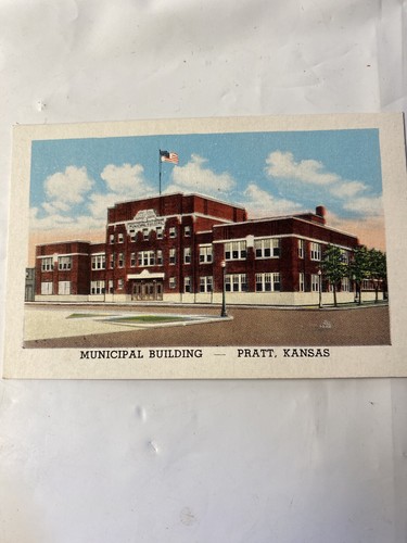 VTG Linen Business Card Sample Pratt, Kansas Municipal | eBay