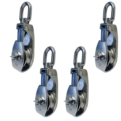 2" Sheave Snatch Block 3/8" Rope 1,200 Lbs Load Capacity Stainless ...