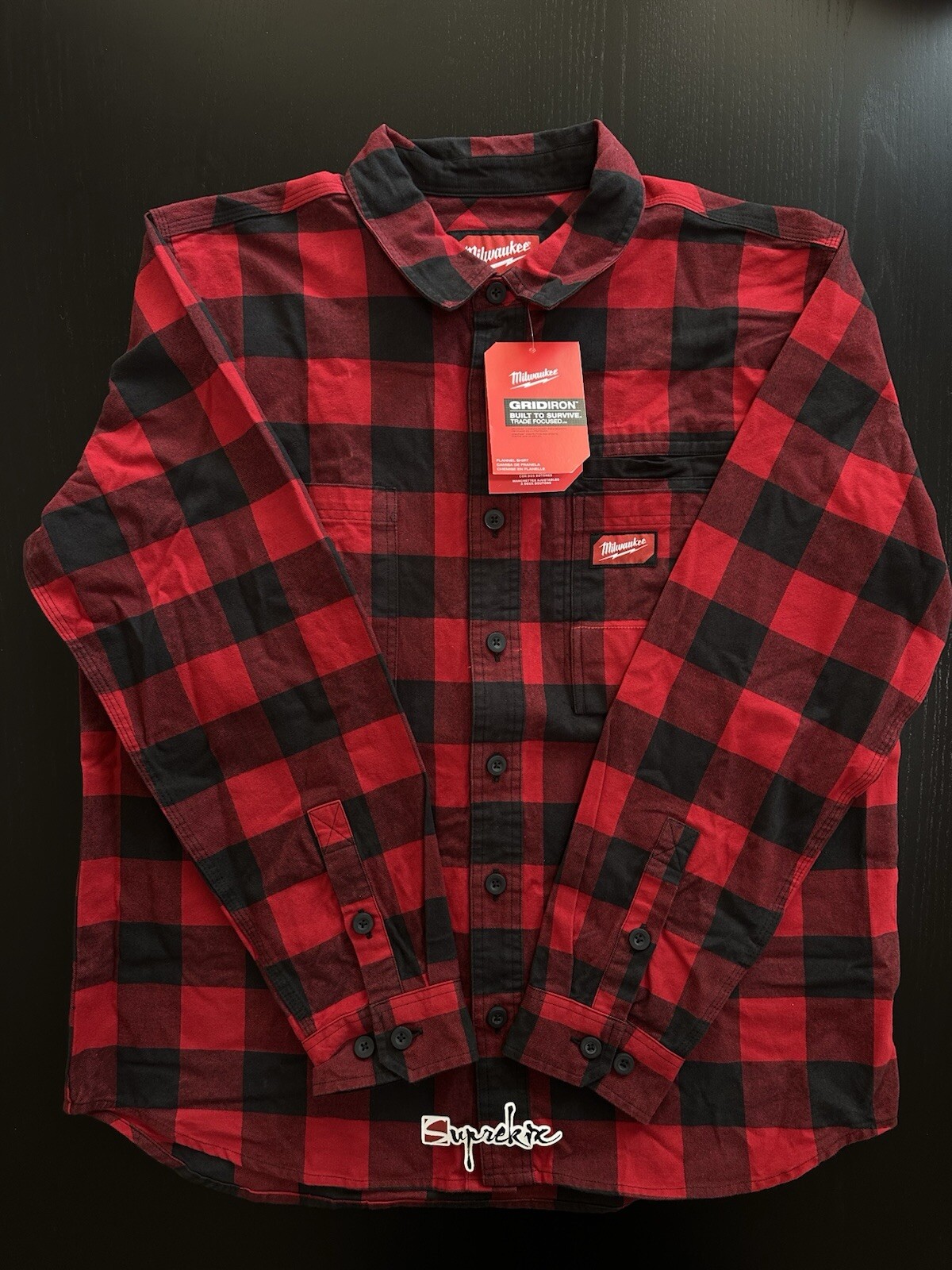 Milwaukee Gridiron Flannel Shirt Large Red M551R-L | eBay