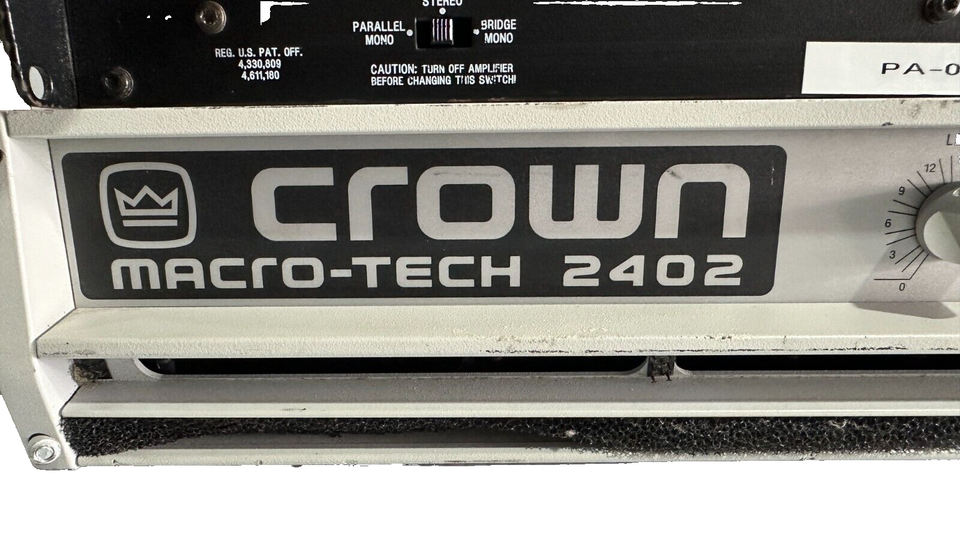 Crown Macro-Tech 2402 Power Amp (One) THS | eBay