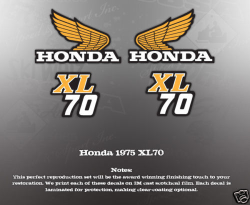 HONDA 1976 ( maybe 1975 ) XL70 DECAL GRAPHIC SET LIKE NOS | eBay