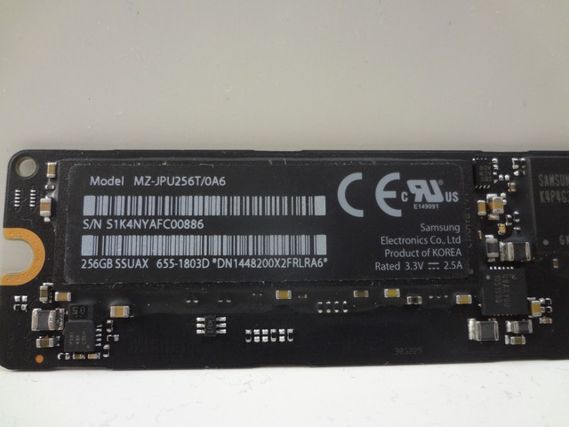 Apple SSD Samsung 256gb SSUBX Mz-jpv256r/0a2 655-1858j for sale online ...