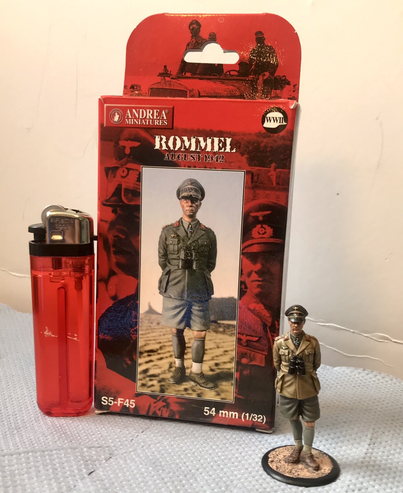 54mm Andrea Figure Feldmarschall Rommel Build and painted !! | eBay UK