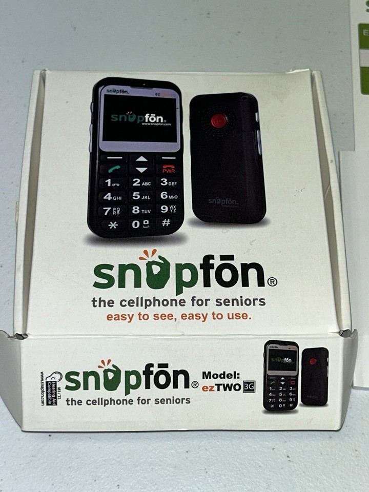 Snapfon Eztwo 3g Cellphone For Seniors Easy To See Easy To Use Sos ...