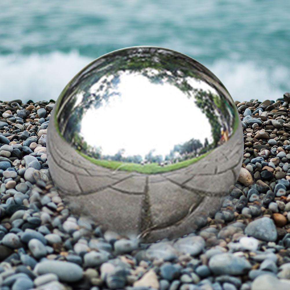 3Pcs Stainless Steel Hollow High Gloss Ball Reflective Metal Mirror ...