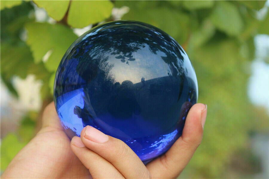 40-120mm Natural Blue Crystal Sphere Large Crystal Ball Healing Stone ...