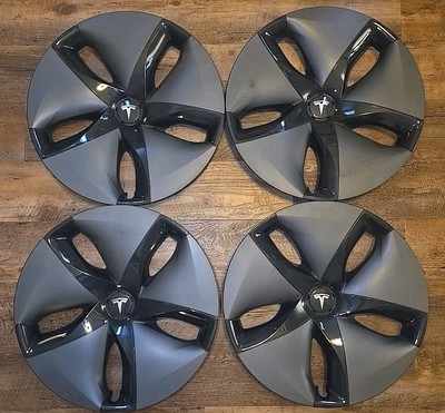 NICE! OEM Set of 4 2017-2020 Tesla Model 3 Aero 18” Full Wheel Covers ...
