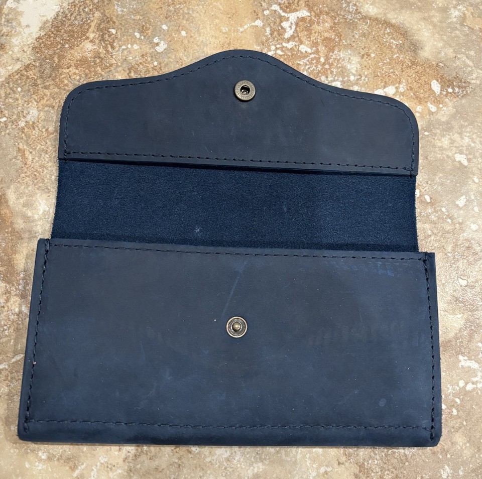 Portland Leather Goods Bozeman Wallet In Deep Water Blue | eBay