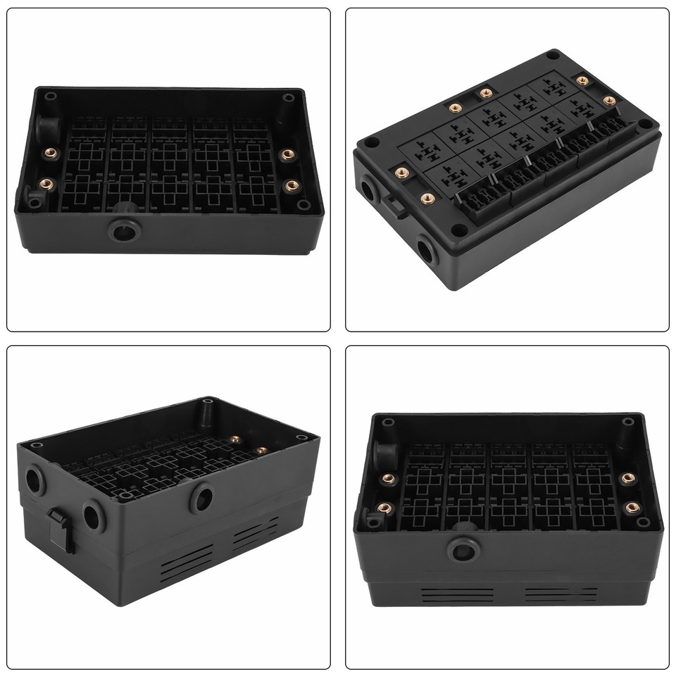 Car Blade Fuse Holder Relay Socket Black Box 18 Way Blade Fuse Holder ...