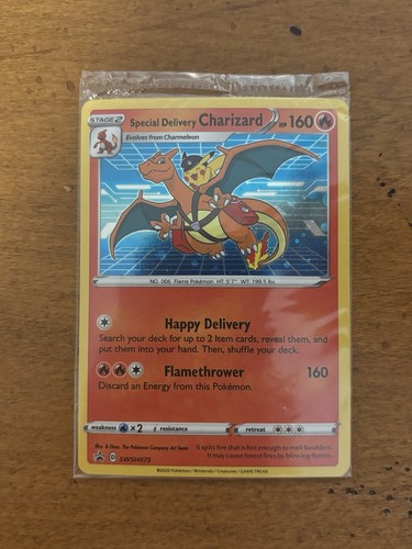 Special Delivery Charizard Pokemon Center Promo Card Sealed SWSH075 | eBay
