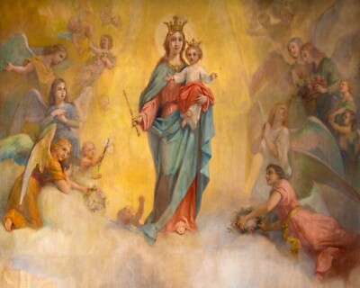 Catholic print picture- QUEEN OF HEAVEN SH - 8" x 10" ready to be ...