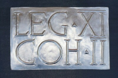 Roman Army LEGIO Standard Legion XI Cohort I Silver plated bronze ...