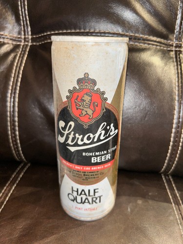 Stroh's Bohemian Beer One Pint Can Flat Top Pull Tab 60s/70s RARE | eBay