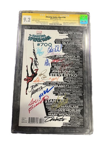 Amazing Spider-Man 700 CGC SS 9.2 15 Marvel Legendary Signatures Stan ...