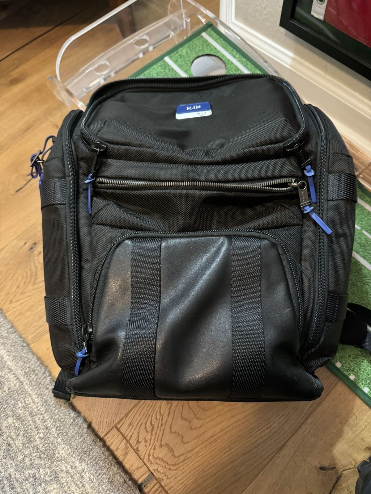 TUMI BACKPACK BLACK and Extras with Blue accents - Gem